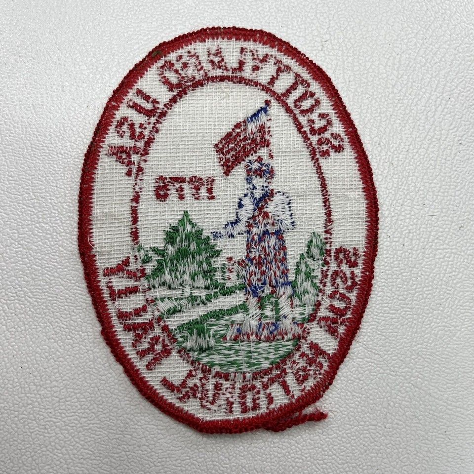 Vtg 1978 SCOTTYLAND USA SSOA NATIONAL RALLY Patch (Man & USA Flag) 98N6 ...