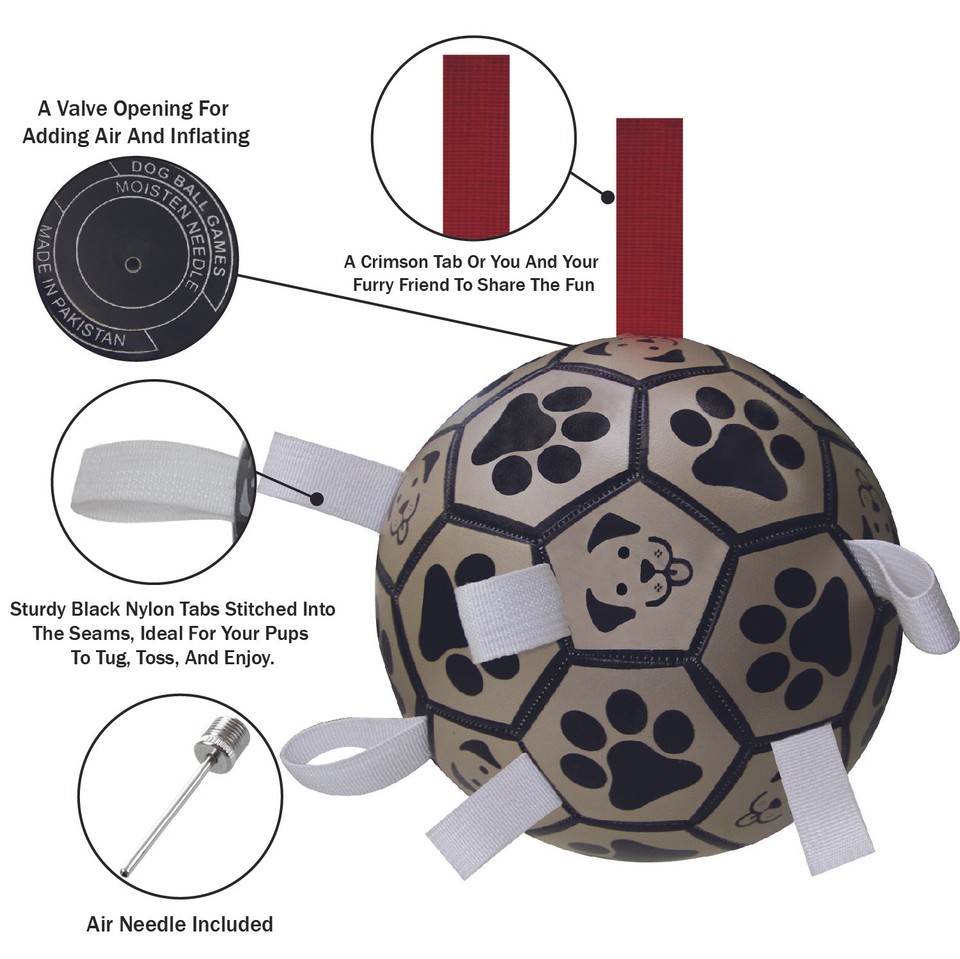 MCD Dog Football for Training Interactive Ball for Dogs, Dog Balls with ...