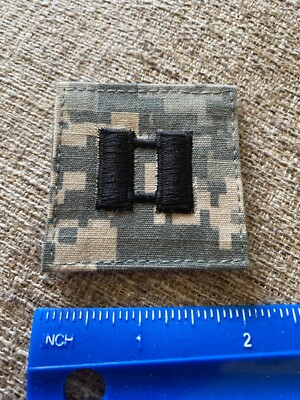 US Army Captain CPT O-3 Rank ACU Hook / Loop Pattern Military Patch ...