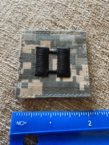 US Army Captain CPT O-3 Rank ACU Hook / Loop Pattern Military Patch ...