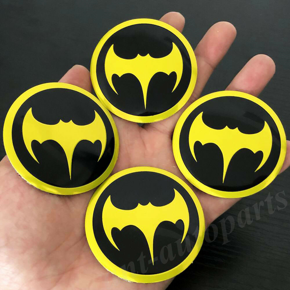 4x 56mm Yellow Batman Dark Knight Car Wheel Center Hub Cap Badge Emblem ...