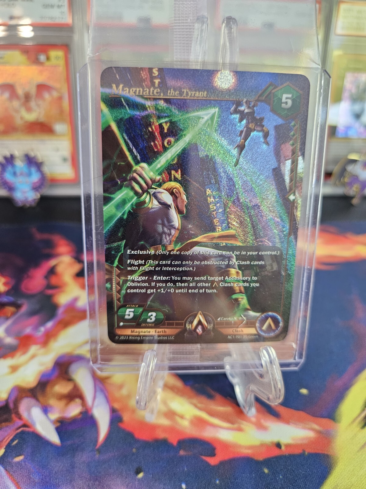 Alpha Clash TCG Promo BOX TOPPER Foil Magnate, The Tyrant NM AC1-P01 ...