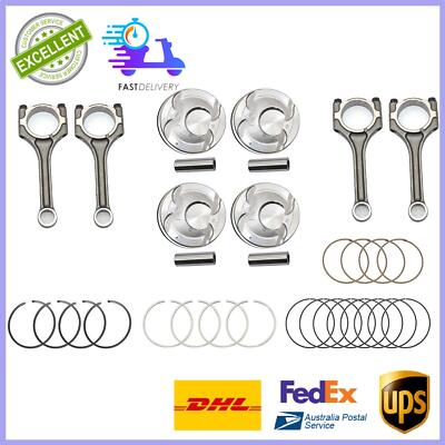 Connecting Rod &Pistons Rings Kit for Hyundai Kia 12-16 Accent Rio 1.6L ...