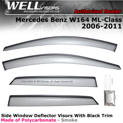 WELLvisors for MB ML-Class 06-11 W164 Side Window Visors Wind ...