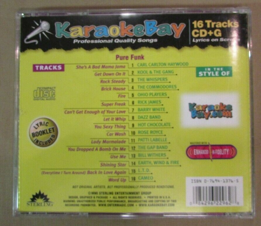 Karaoke Bay Pure Funk + Graphics CD 16 Tracks | eBay