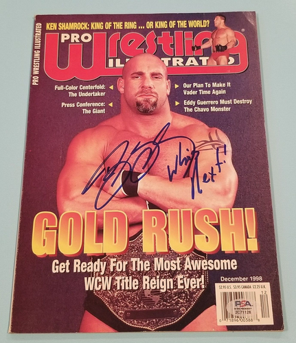 Bill Goldberg Signed Autographed Magazine Pro Wrestling Illustrated WCW ...