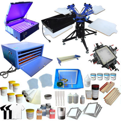 3 Color Silk Screen Printing Kit Screen Printer T-shirt Printing Press ...