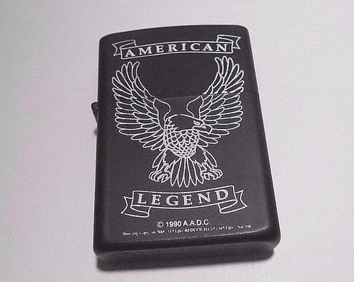 AADLP 1990 AMERICAN LEGEND EAGLE BLACK WINDPROOF CIGARETTE LIGHTER ...