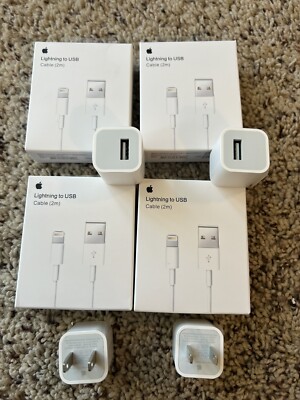 LOT Of 4 iphone Adapters And 4 chargers USB 6ft/2m | eBay