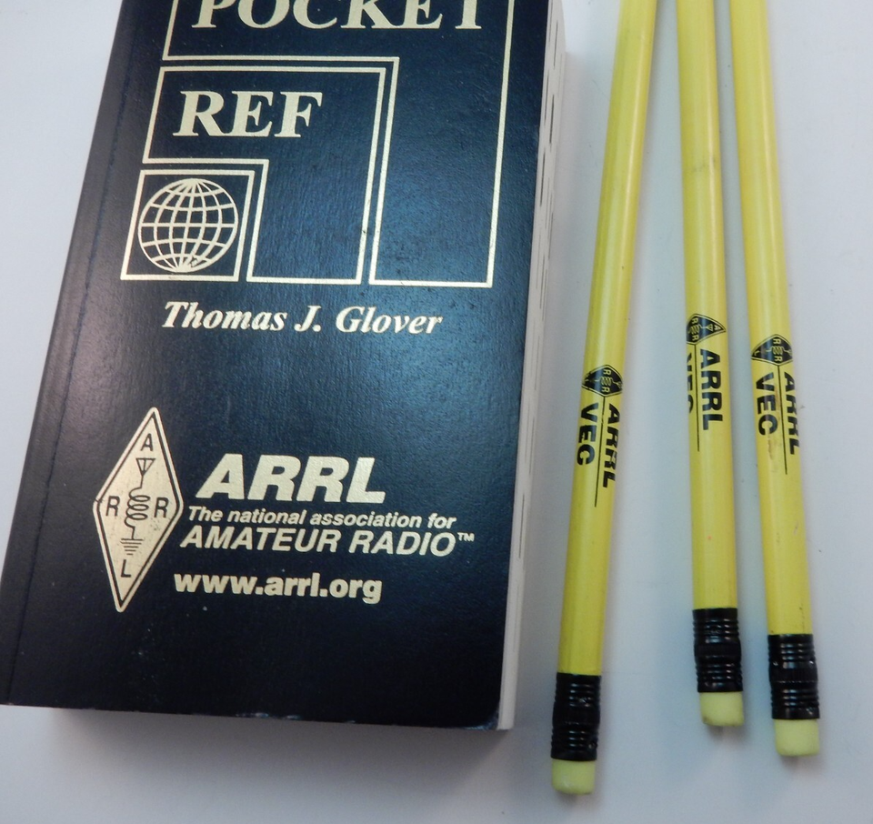 Rare ARRL Amateur Radio Exam Pencils & Pocket Reference Book Glover ...