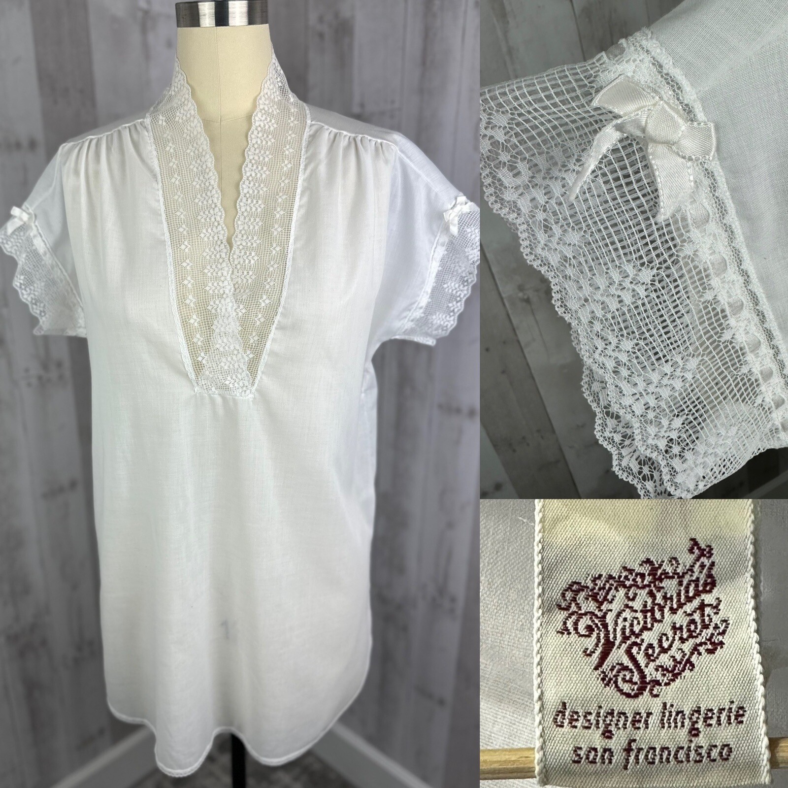 VERY RARE 1970s Vintage Victorias Secret Cotton Night… - Gem