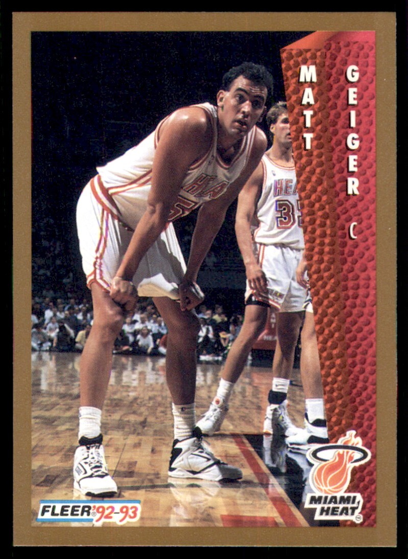 1992-93 Fleer Matt Geiger Rookie Miami Heat #367 | eBay