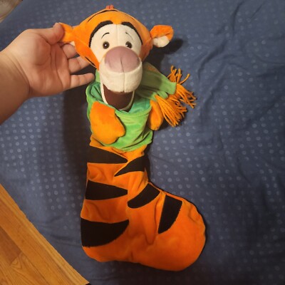 Disney Parks Winnie The Pooh Tigger Themed Christmas Holiday Stocking ...