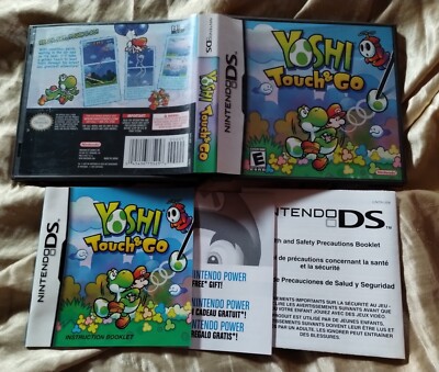 RARE YOSHI TOUCH & GO NINTENDO DS CASE & INSTRUCTION BOOKLET ONLY NO ...