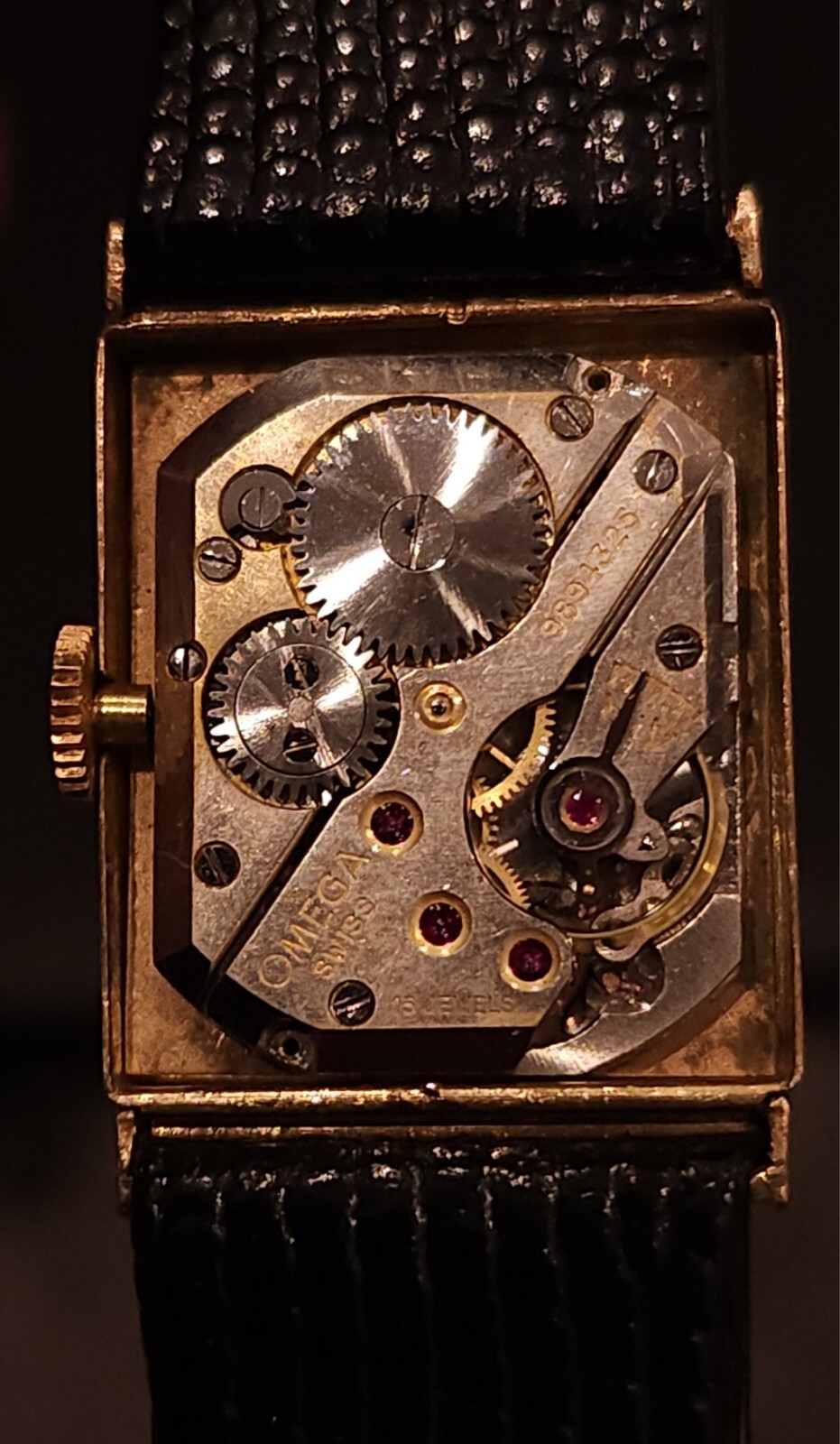 Omega Tank Watch 9ct gold case R17.8 movement | eBay Australia