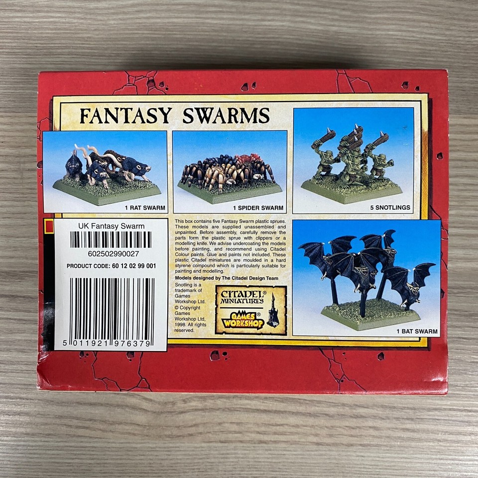 Fantasy Swarms Scatola Set Warhammer Quest Games Workshop 1998 Bats ...