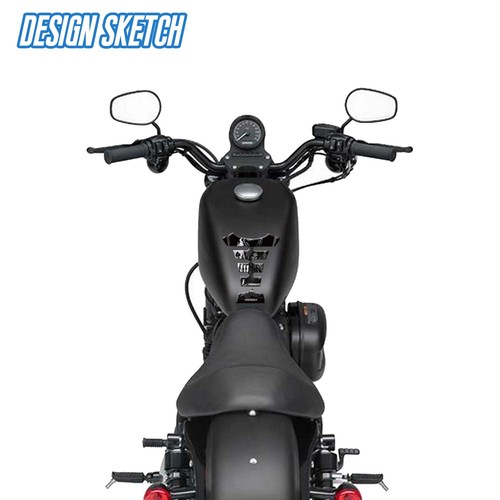 Tank Pad Fuel Tank Sticker Skull Tankpad Fish Bone Fit For Harley ...