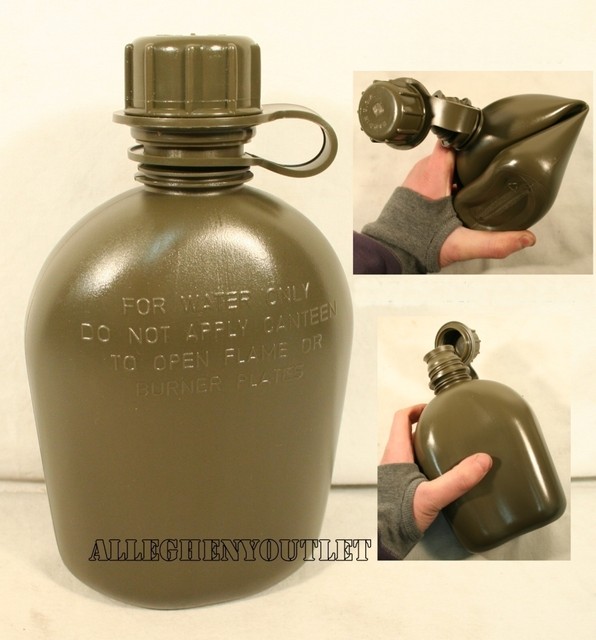 US Military Army 1 Quart Plastic Collapsible OD Canteen 1qt BPA for ...