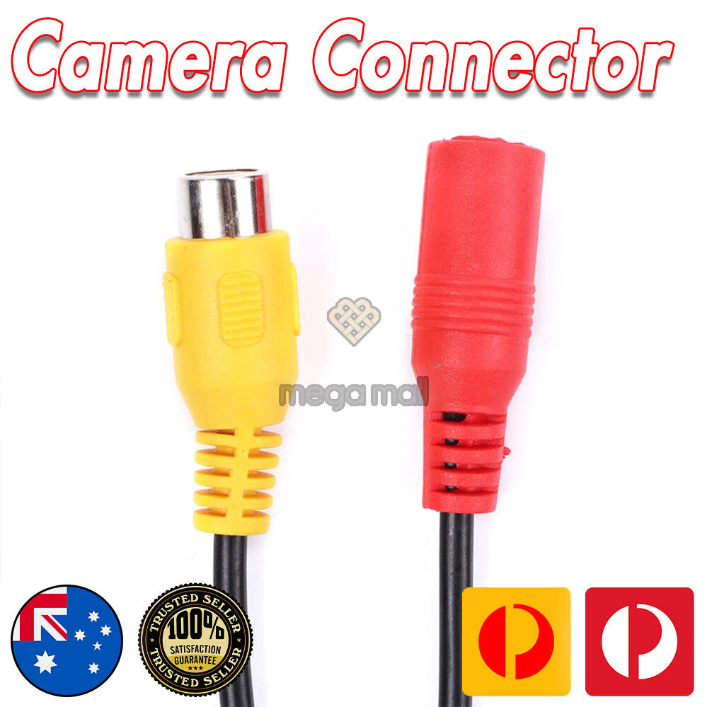 Car Reverse Backup Camera 4-Pin FEMALE Adapter Connector RCA CVBS Wire ...