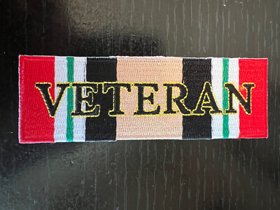 Operation Iraqi Freedom Veteran Embroidered Patch ribbon medal US Army ...