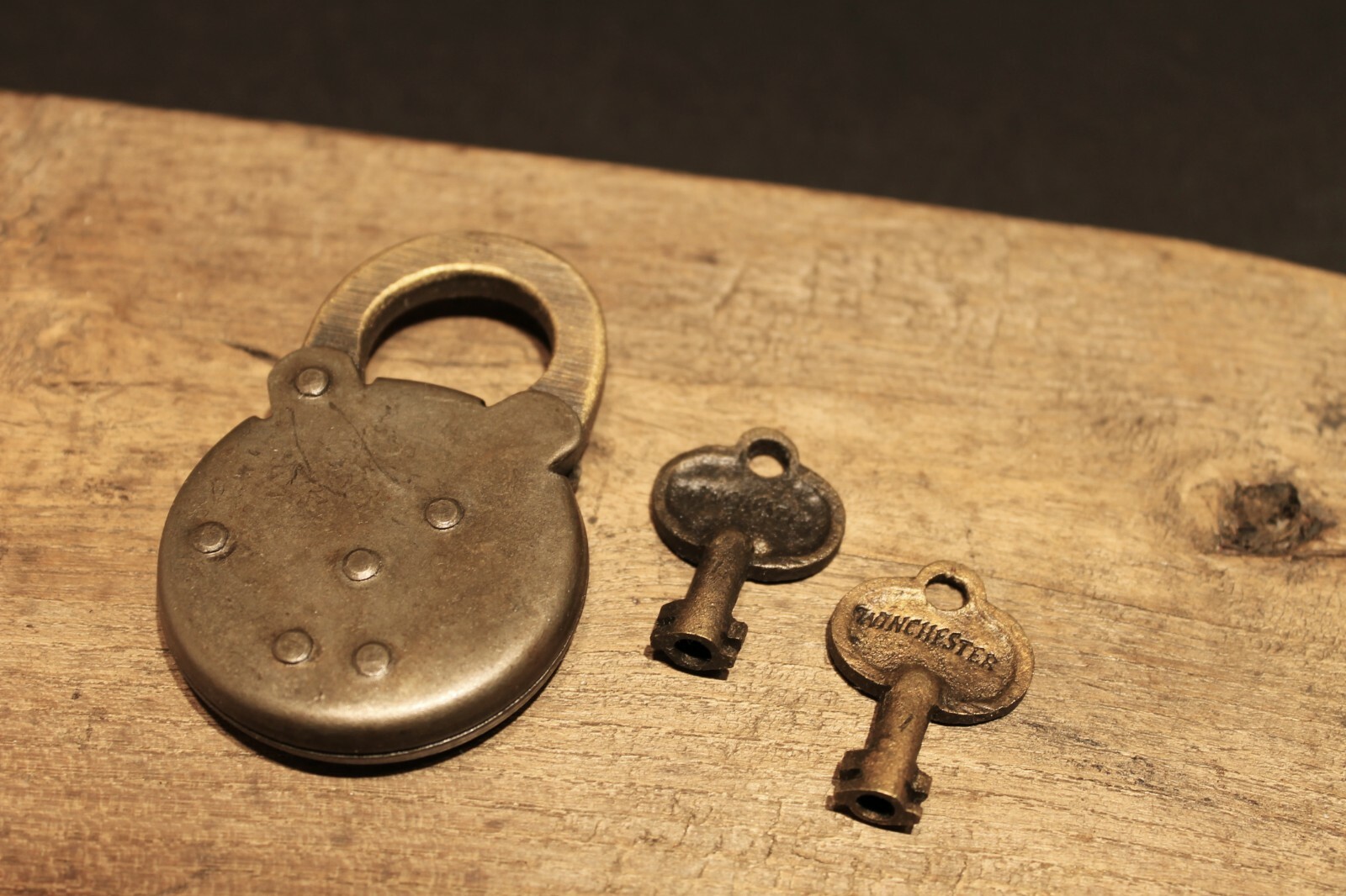 Antique Vintage Style Cast Iron Winchester Firearms Ammo Box Padlock ...