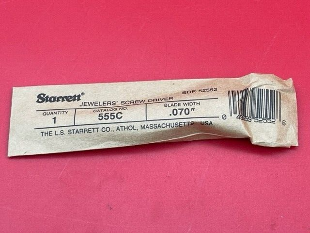 Starrett 555C Jewelers Pocket Screwdriver .070in (1.8mm) Blade IN STOCK ...