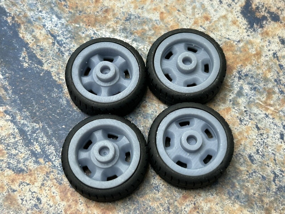 Resin 22-Scale Inch “Foose Gusset” Wheels W/Whitewall Tires, 1/24,1/25 ...