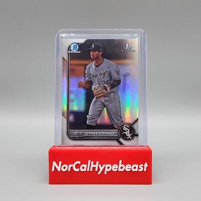 2022 Bowman Draft Baseball Jordan Sprinkle 1st BDC-183 Chrome Refractor ...