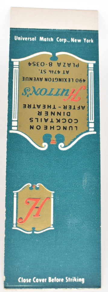 1950s Hutton's Restaurant Lounge 490 Lexington Avenue New York City ...