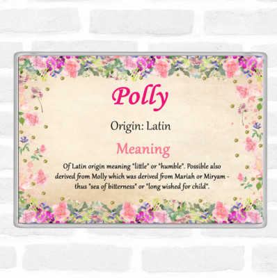 Polly Name Meaning Jumbo Fridge Magnet Floral | eBay UK