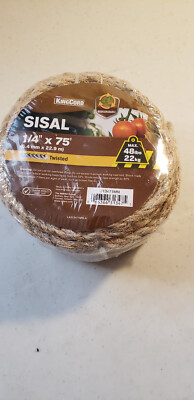 King Cord 1/4” Sisal Rope 75 Ft Roll For Cat Scratching Posts Pet Safe ...