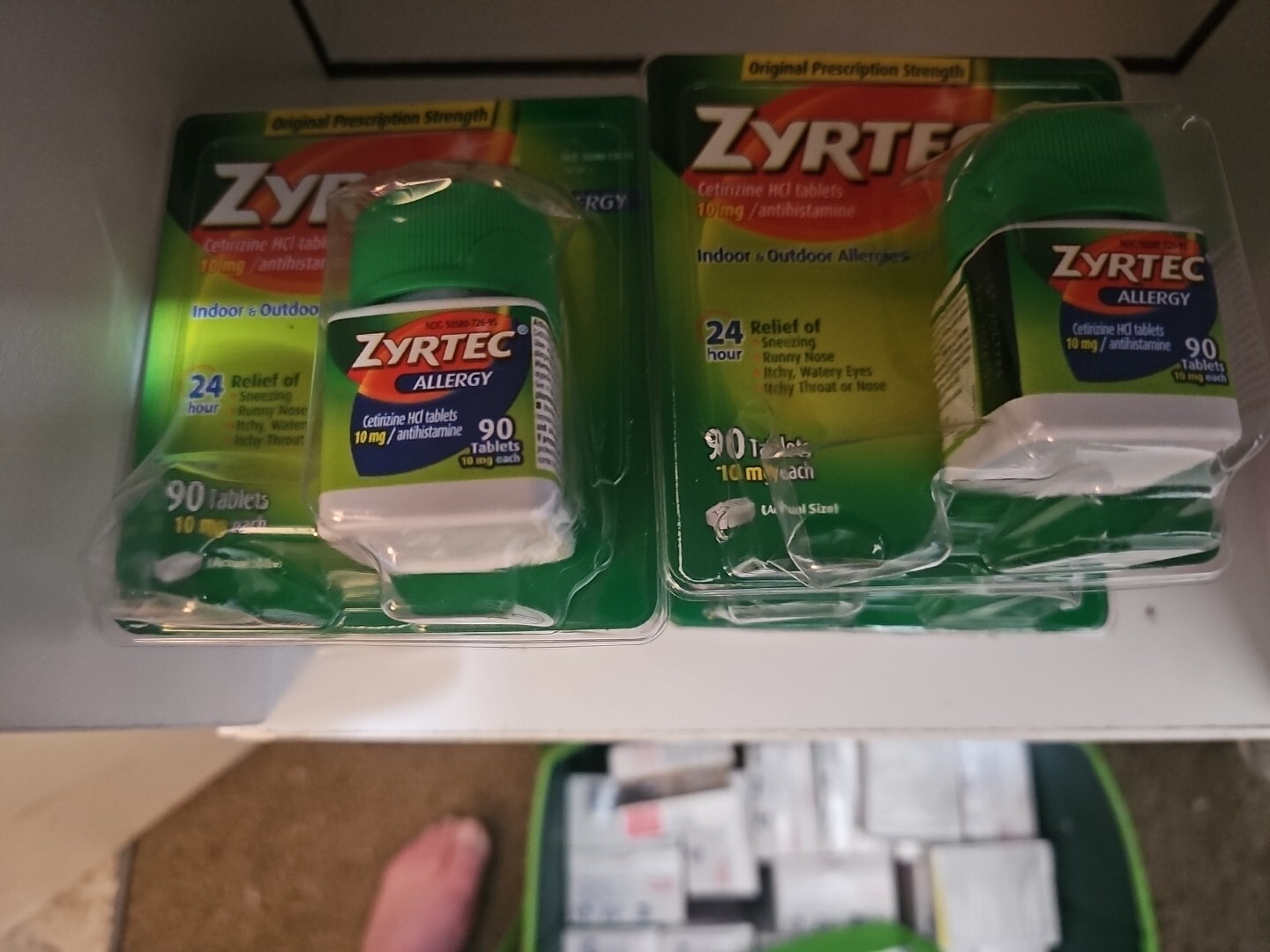 LOT of 6 Zyrtec Allergy Treatment Tablets 10mg 90 Count Exp 2026 SEALED ...