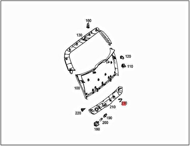 Liftgate Tailgate Hatch-lower Trim Panel Retainer 0999910470 for sale ...