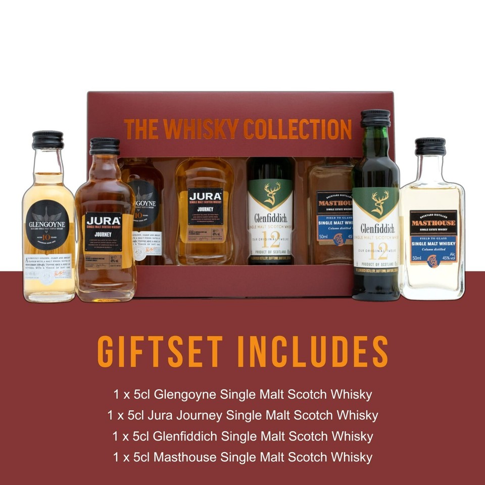 Whisky Gift Set - Single Malt Whiskey Gift Set for Men 4 xAlcohol 5cl ...