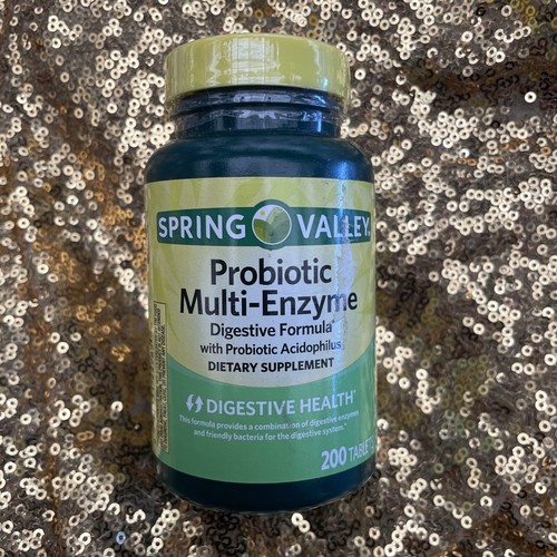 Spring Valley PROBIOTIC MULTI-ENZYME Digestive Formula 200 Tbs. Exp: 05 ...