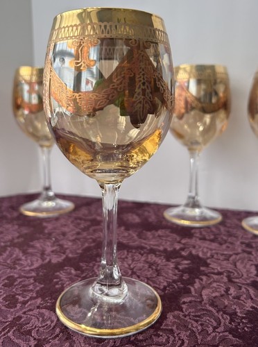 VTG J Preziosi Lavorato A Mano Iridescent Gold Glass Murano Italy ...