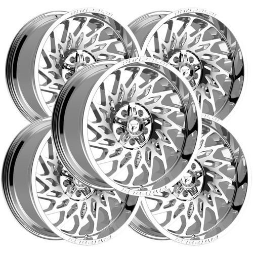 (Set of 5) Fittipaldi FA20MC 20x10 5x5"/5x5.5" -19mm Mirror Coat Wheels ...
