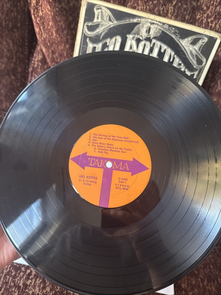Leo Kottke ~ 6 and 12 String Guitar Vinyl LP Takoma C-1024 First Press ...