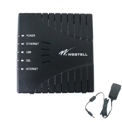 Westell E90-610030-06 Rev.D DSL2+ Router Modem w/ Adapter | eBay