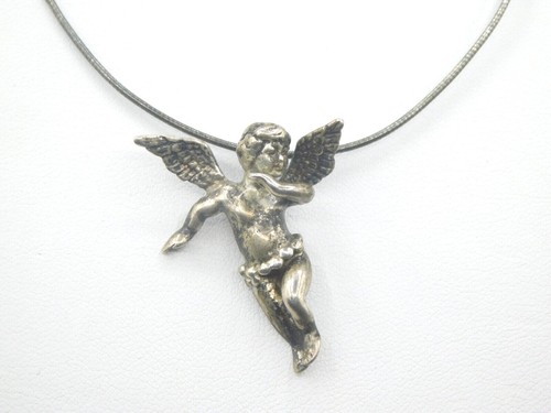 Signed TJF 925 Sterling Silver Guardian Angel Pendant Necklace | eBay