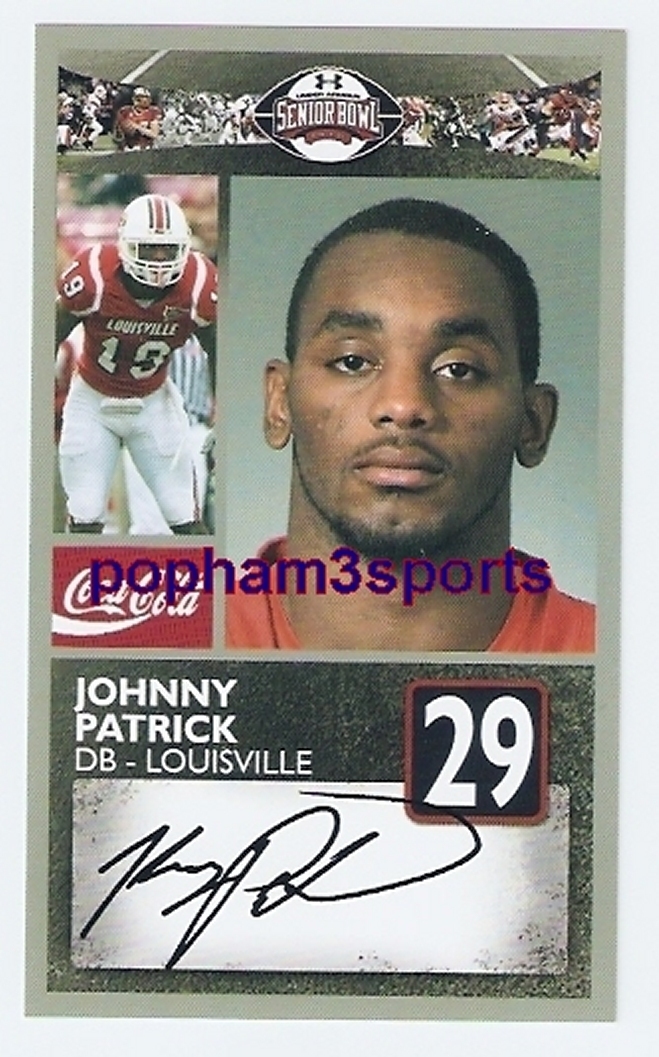 JOHNNY PATRICK - 2011 SENIOR BOWL CARD - LOUISVILLE CARDINALS | eBay