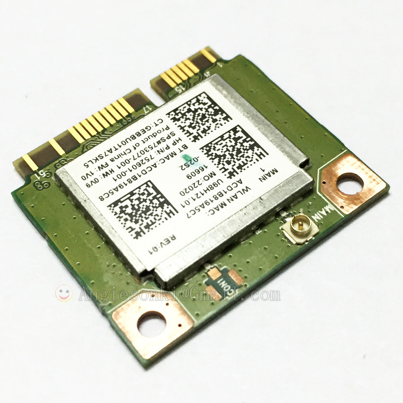 Realtek RT8723BE 802.11bgn 1x1 Wi-Fi BT4.0 Combo Adapter 753077-001 HP ...