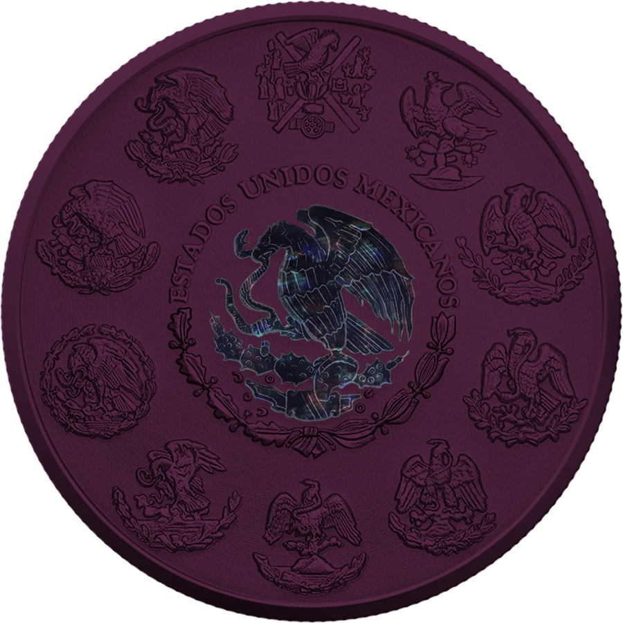 2024 Mexico Libertad Space Purple w/ Black Holo Coin 1 oz .999 Silver ...