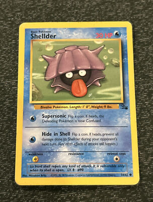 1995, 96, 98 Pokemon Card ** Shellder ** - Fossil Set No. 54/62 ...