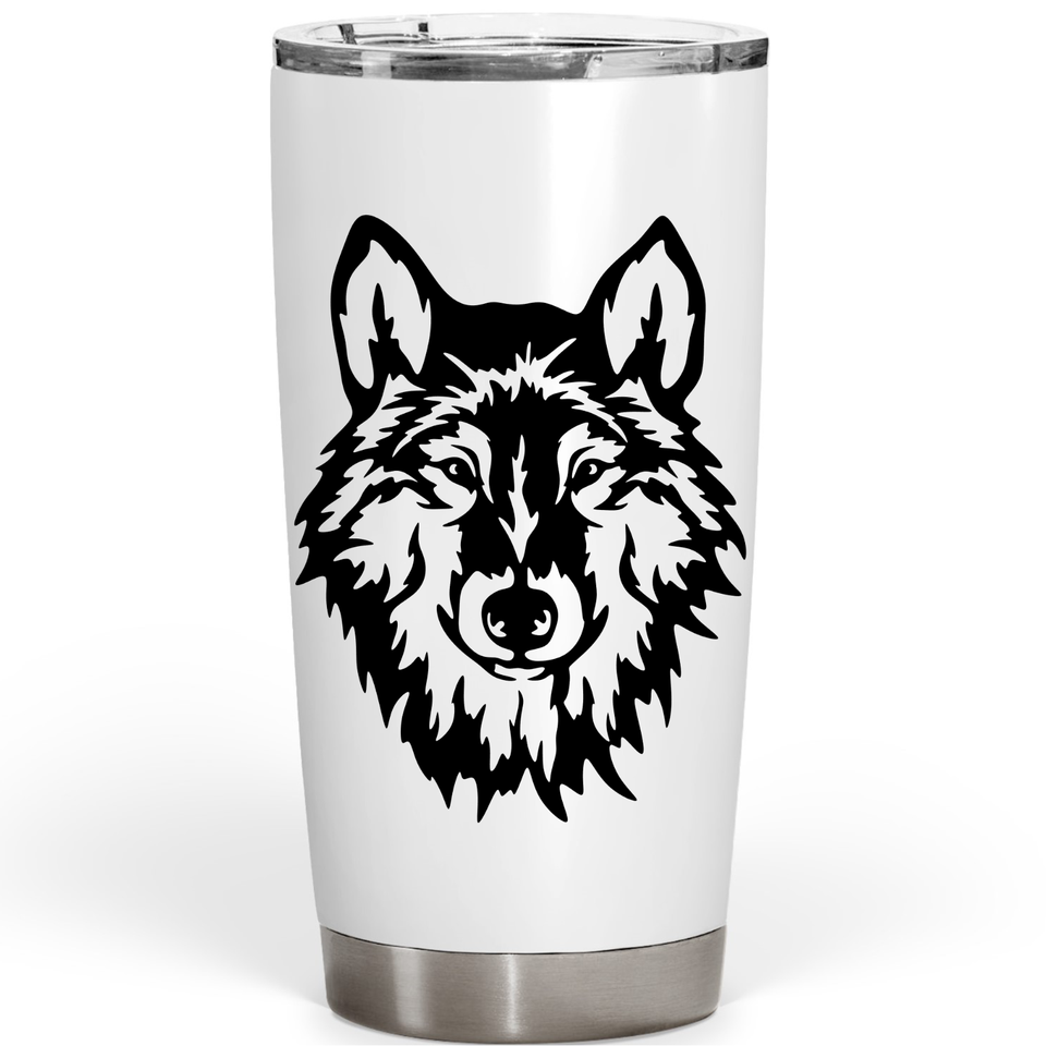 Wolf Head Decal Stickers Wolves Tumbler Car Laptop Window Wall JDM 22 ...