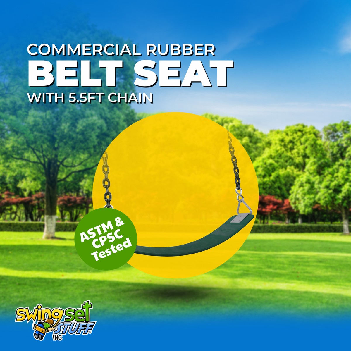 Commercial Playground Swing Set Stuff Inc. Commercial Polymer Belt Seat ...