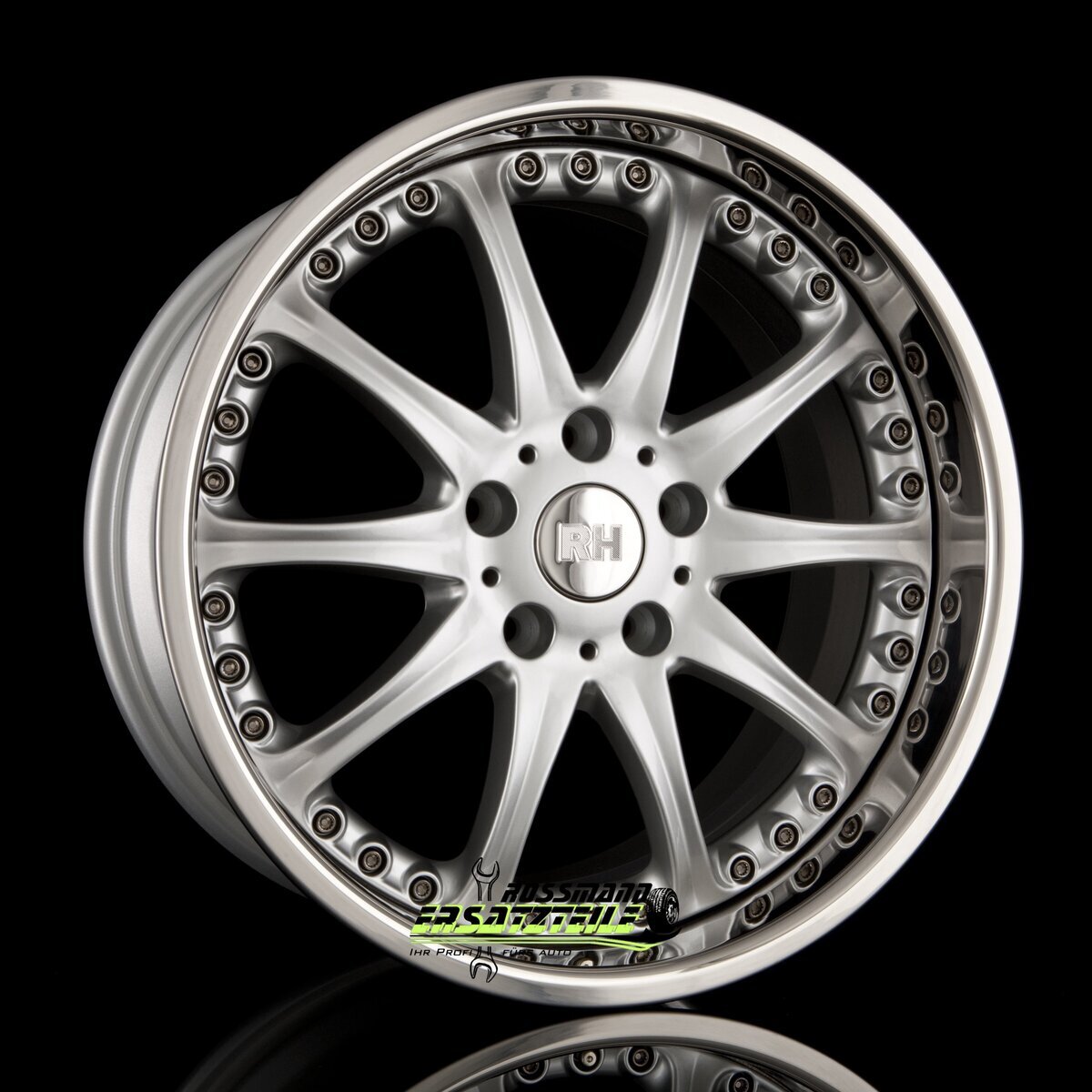 4x RH Alurad RAK Phönix silber mit Edelstahlhorn 9x18 ET42 - LK5/120 ...