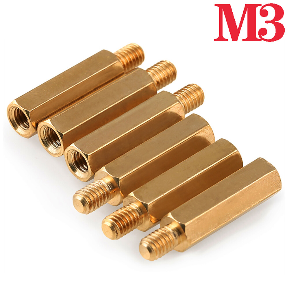 M3 4mm-60mm Male Female Spacer Thread Pillar Hex Hexagonal Brass Studs ...