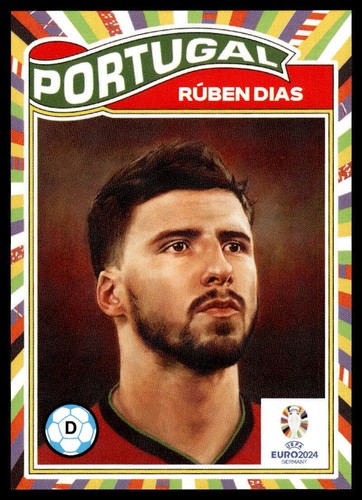 Ruben Dias 2024 Topps Living Set Road To Euro #36 | eBay