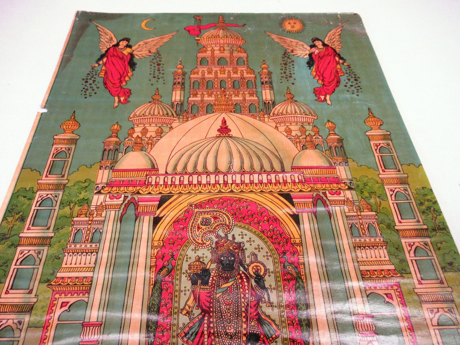 Vintage Lithograph Print Krishna Ranchodji Temple Dakor Hindu Mythology ...